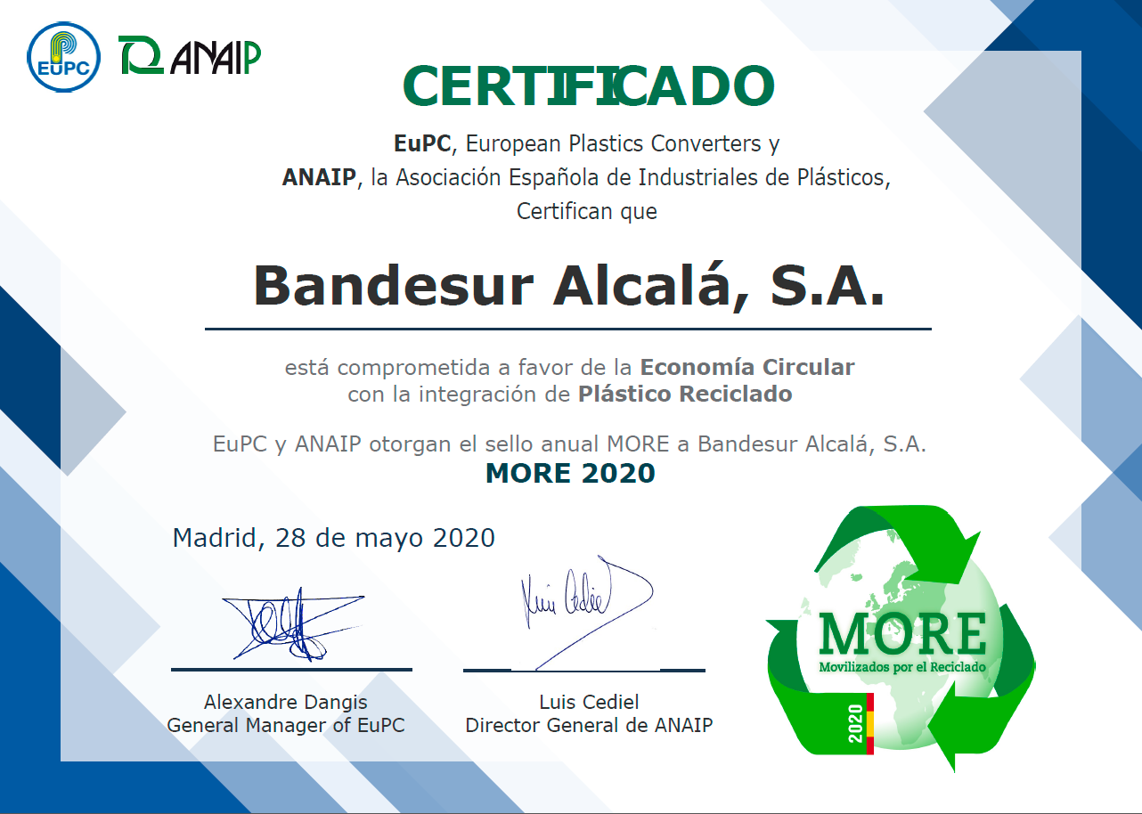 Bandesur recibe el sello MORE